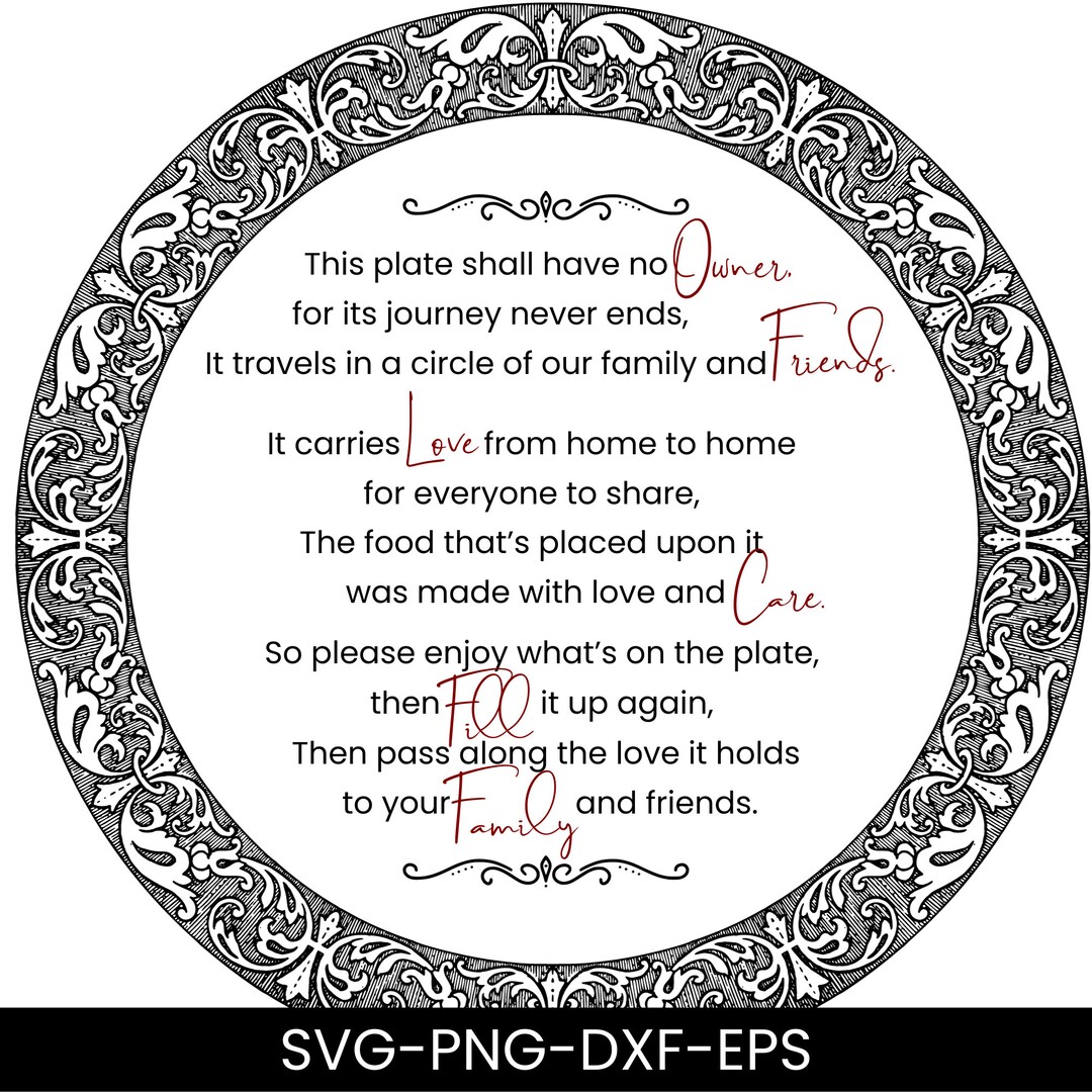 Giving Plate SVG - Etsy