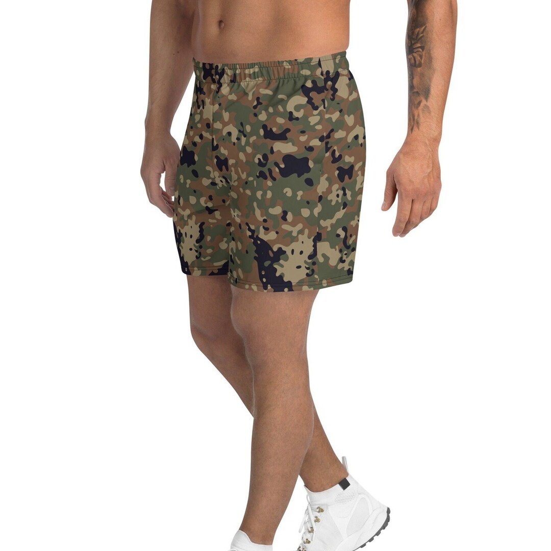 Forest Green Printed Camouflage Ultra Comfortable Spandex and Polyester ...