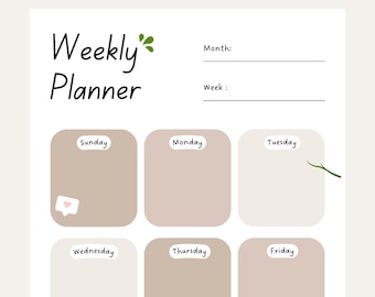 Digital Weekly Planner - Etsy