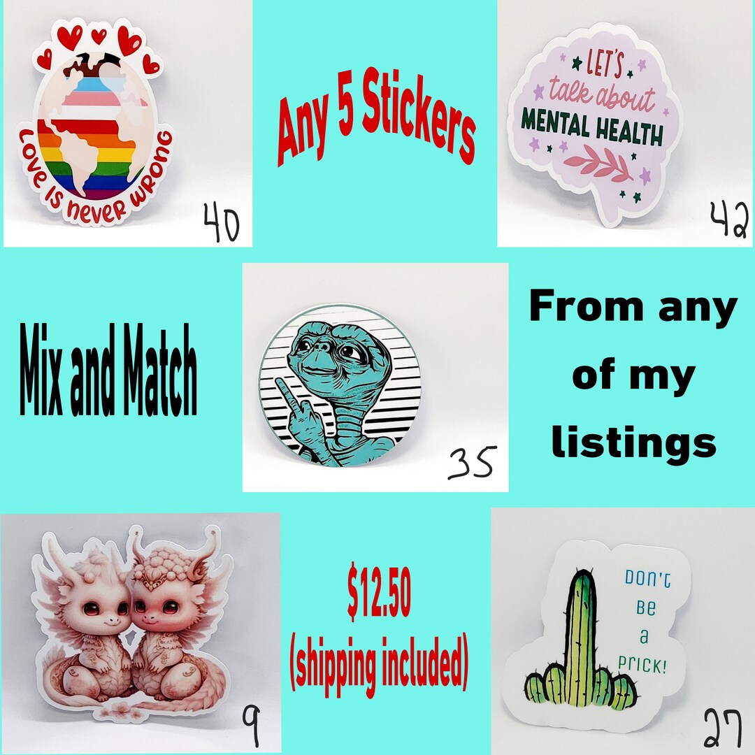 Water Resistant Vinyl Stickers for Laptops, Water Bottles, Tumblers and ...