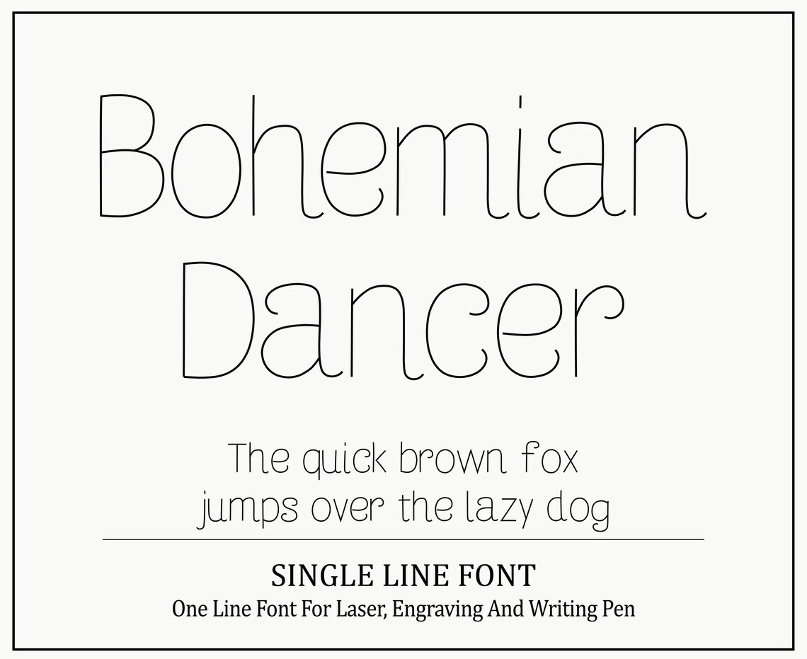 Single Line Font One Line Font Laser Font Engraving Font Single Stroke ...