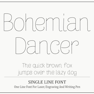 Single Line Font One Line Font Laser Font Engraving Font Single Stroke ...