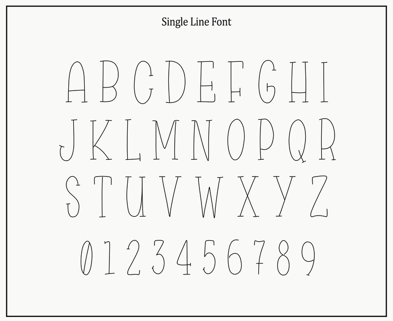 Single Line Font One Line Font Sl Font Laser Font Engraving Font Cricut ...