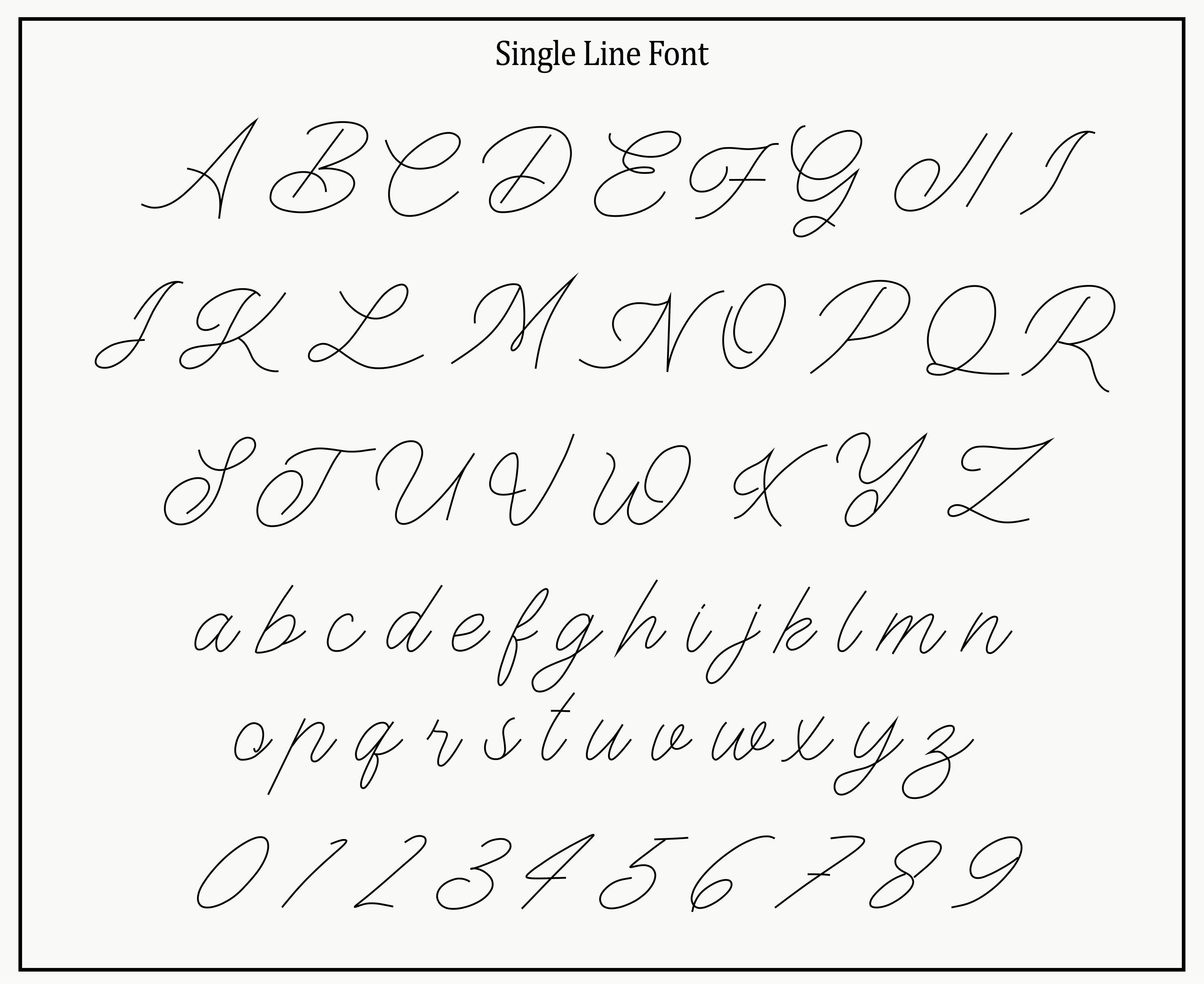 Single Line Font One Line Font Single Line Font for Cricut Font for ...