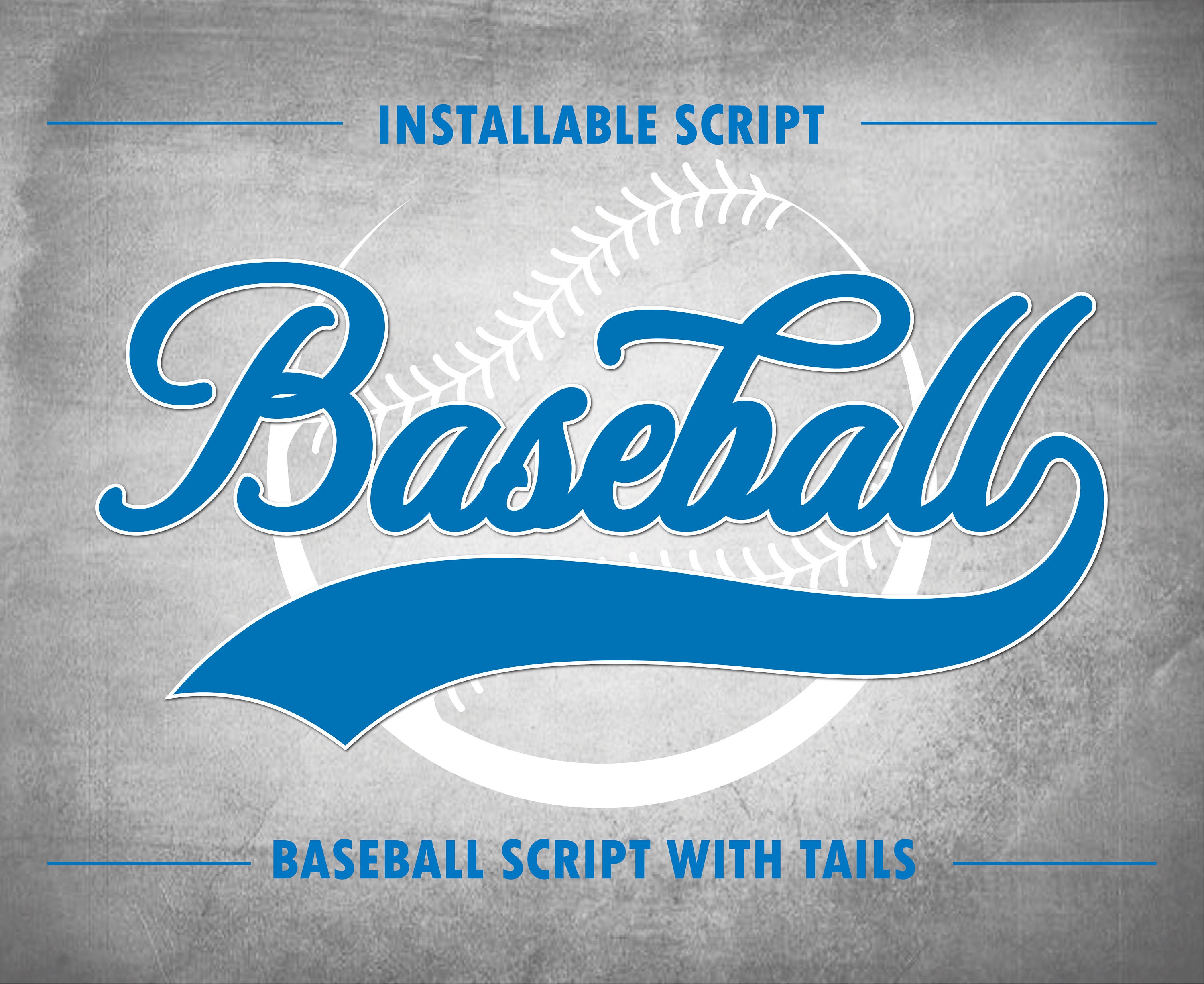 Baseball Font Baseball Script Baseball Font With Tails Softball Font ...