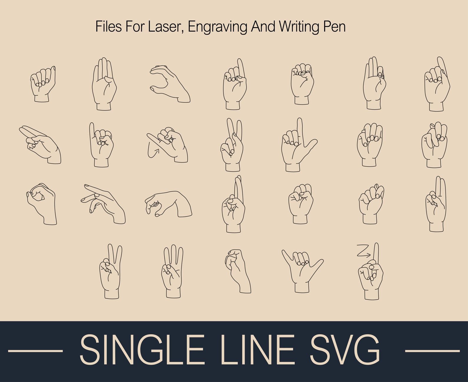 Single Line Font ASL One Line Font Laser Font Engraving Font Single ...