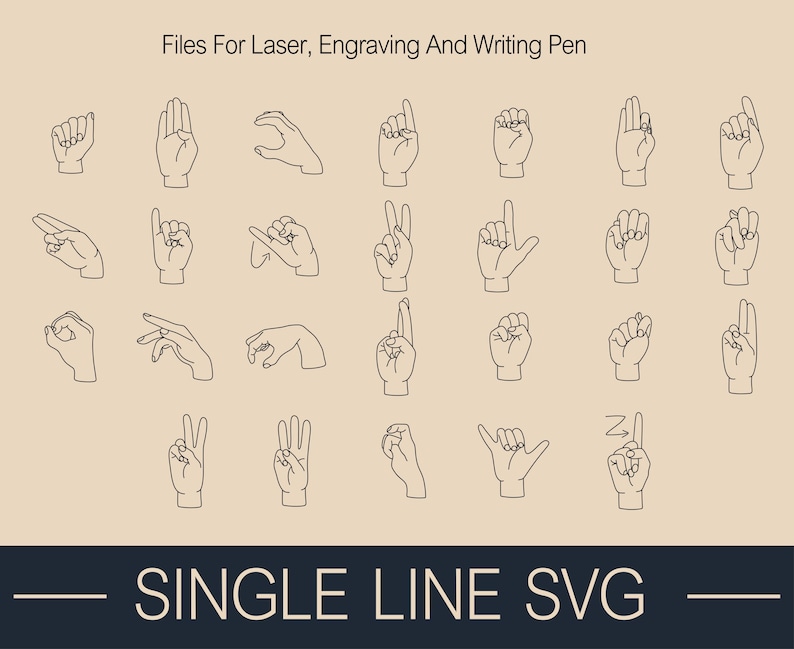 Single Line Font ASL One Line Font Laser Font Engraving Font Single ...