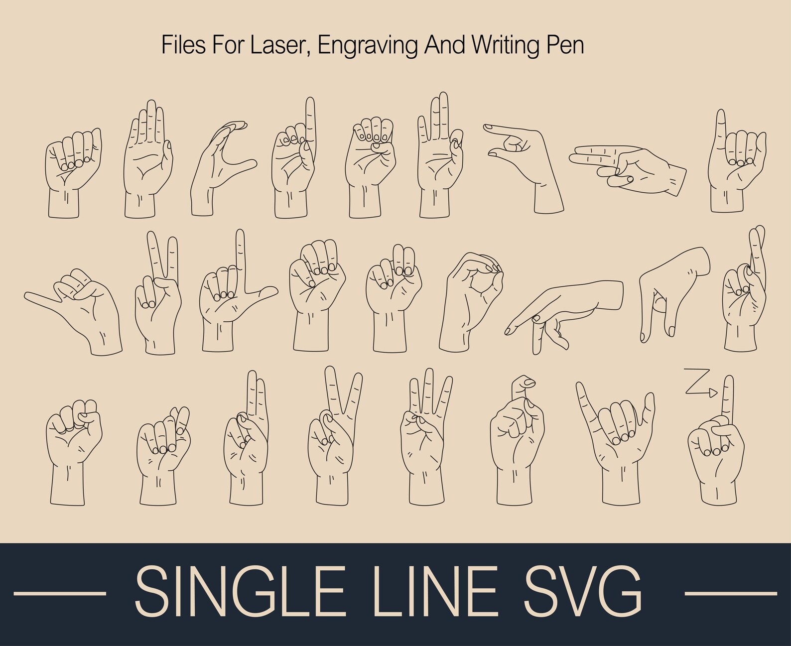 Single Line Font ASL One Line Font Laser Font Engraving Font Single ...