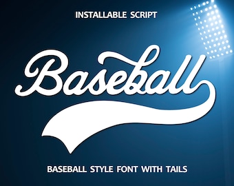 Baseball Font Ttf Baseball Font Svg Baseball Font With Tails Baseball ...