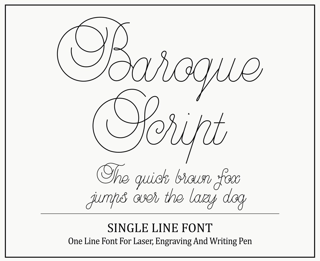 Single Line Font Cursive One Line Font Laser Font Engraving Font Cricut ...