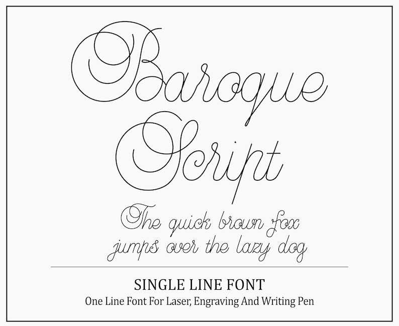 Single Line Font Cursive One Line Font Laser Font Engraving Font Cricut ...