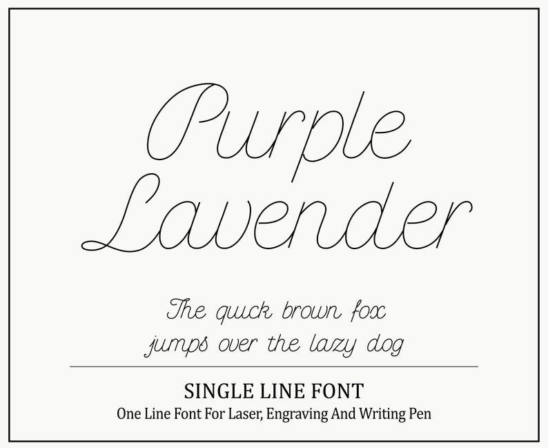 Single Line Font Cursive One Line Font Laser Font Engraving Font Cricut ...