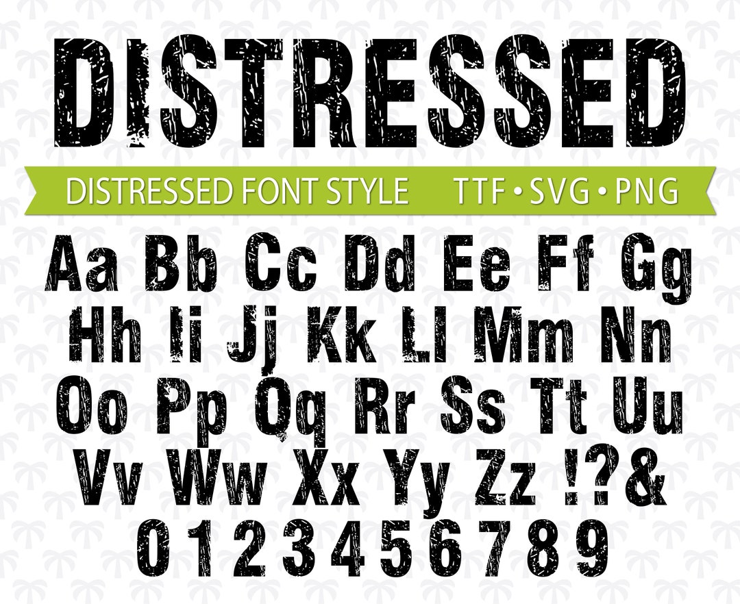 Distressed Font Grunge Font Distressed Letters Font Distressed Font for ...