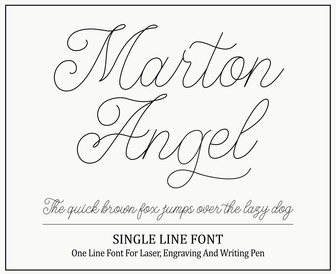 Single Line Font One Line Font Stroke Font Single Line Font for Cricut ...