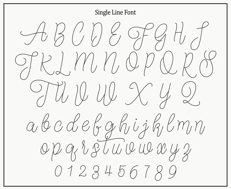 Single Line Font Christmas One Line Font for Laser Engraving Font ...