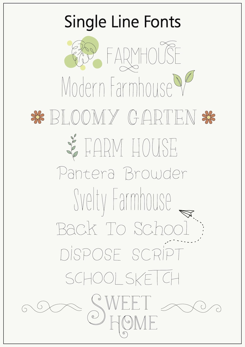 Single Line Font Single Line Font for Cricut One Line Font Silhouette ...