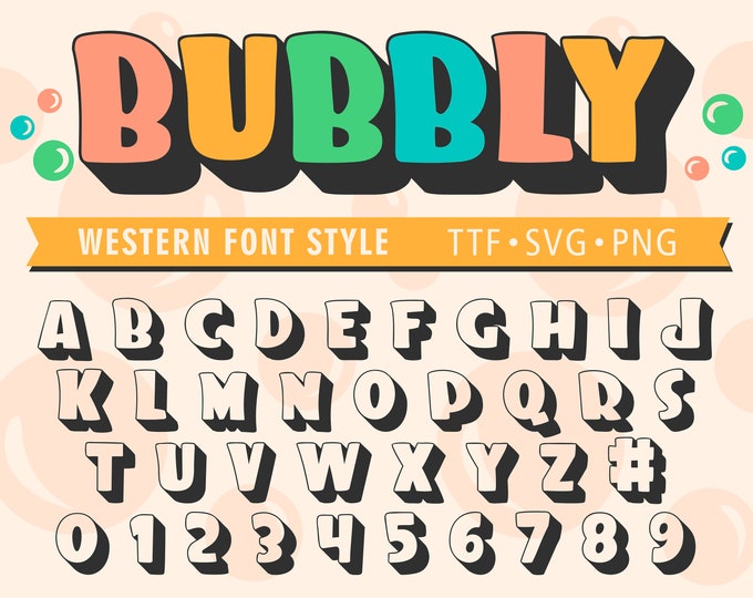 Bubbly Font Bubble Letters Font Bubble Font Svg Ttf Layred for Cricut ...