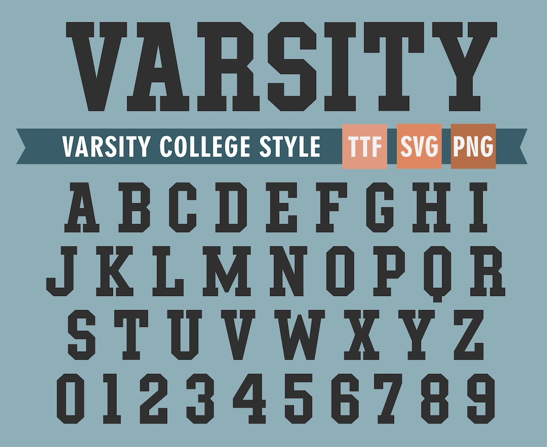 Varsity Font College Font School Font Varsity Letters Font Sport Font ...
