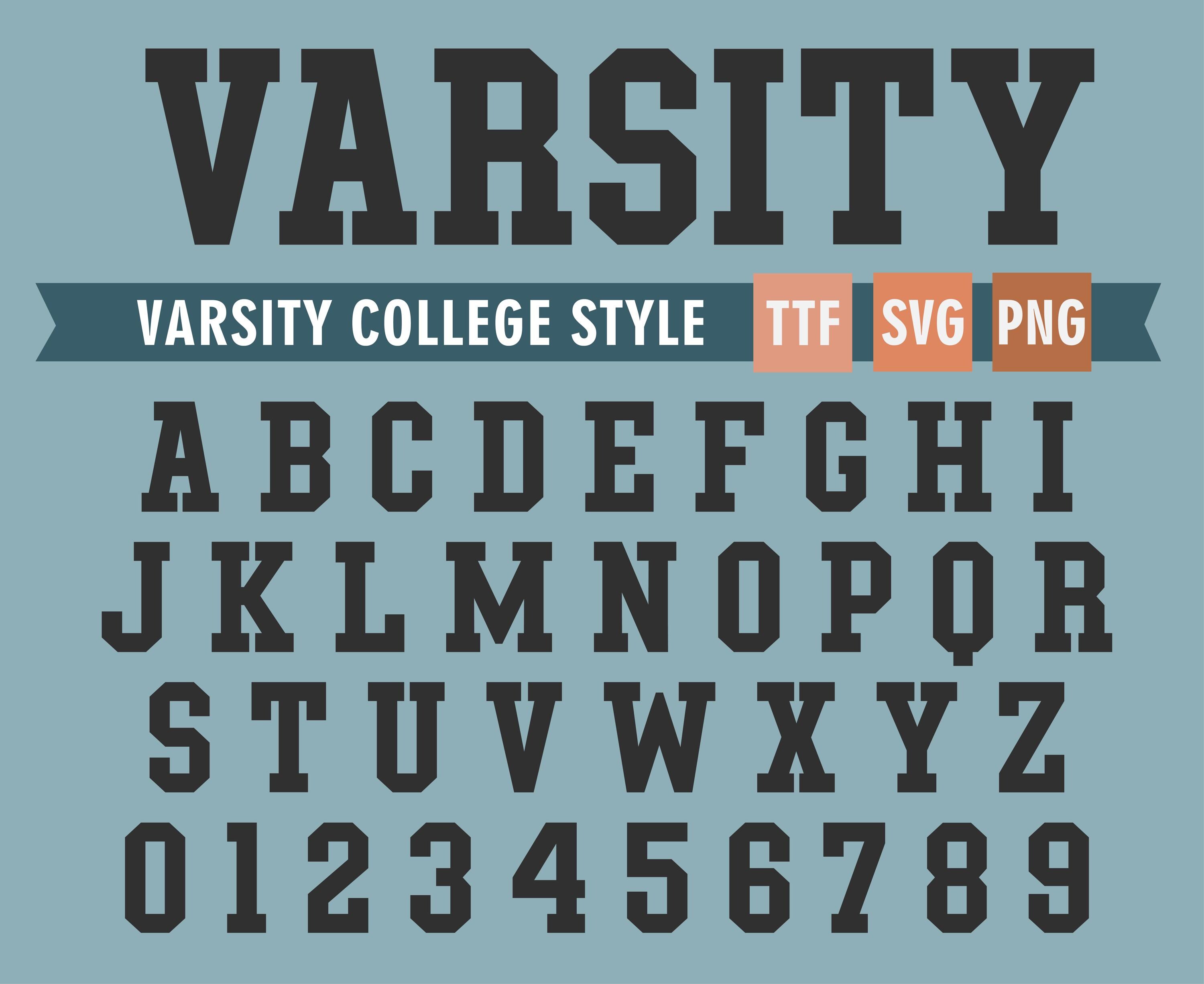 Varsity Font College Font School Font Varsity Letters Font Sport Font ...