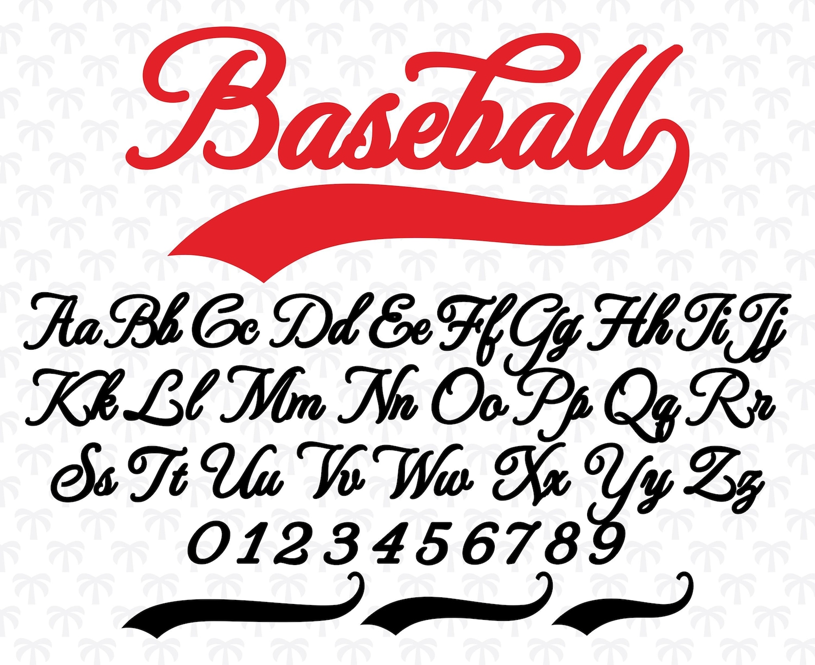 Baseball Font Baseball Script Font Baseball Font With Tail Baseball ...