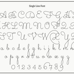 Single Line Font One Line Font Stroke Font Single Line Font for Cricut ...