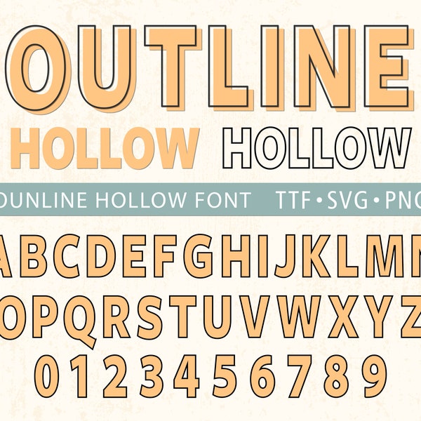 Outline Letters - Etsy