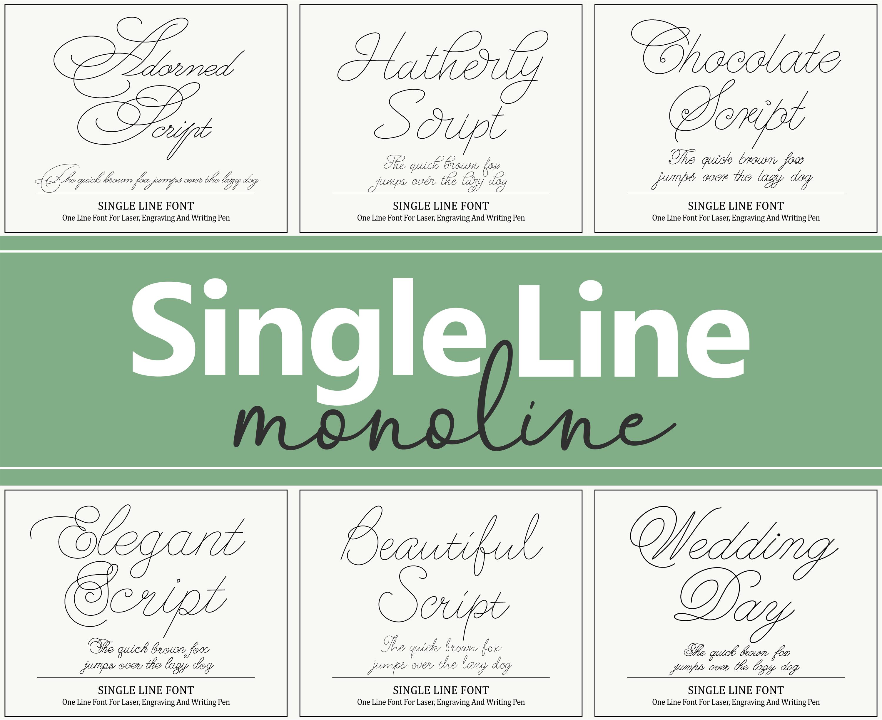 Single Line Font Single Line Font for Cricut One Line Font Silhouette ...