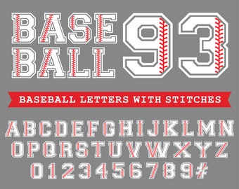 Baseball Stitch Font Baseball Font Svg Baseball Alphabet With Stitches ...