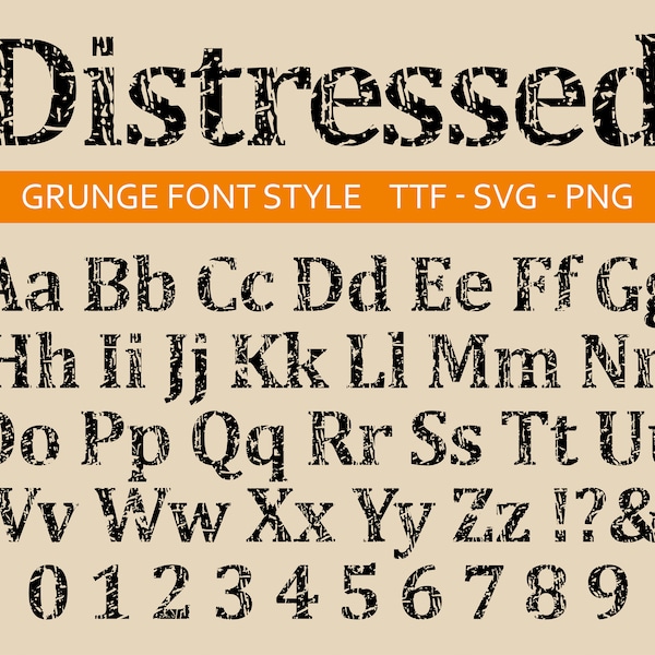 Distressed Font - Etsy