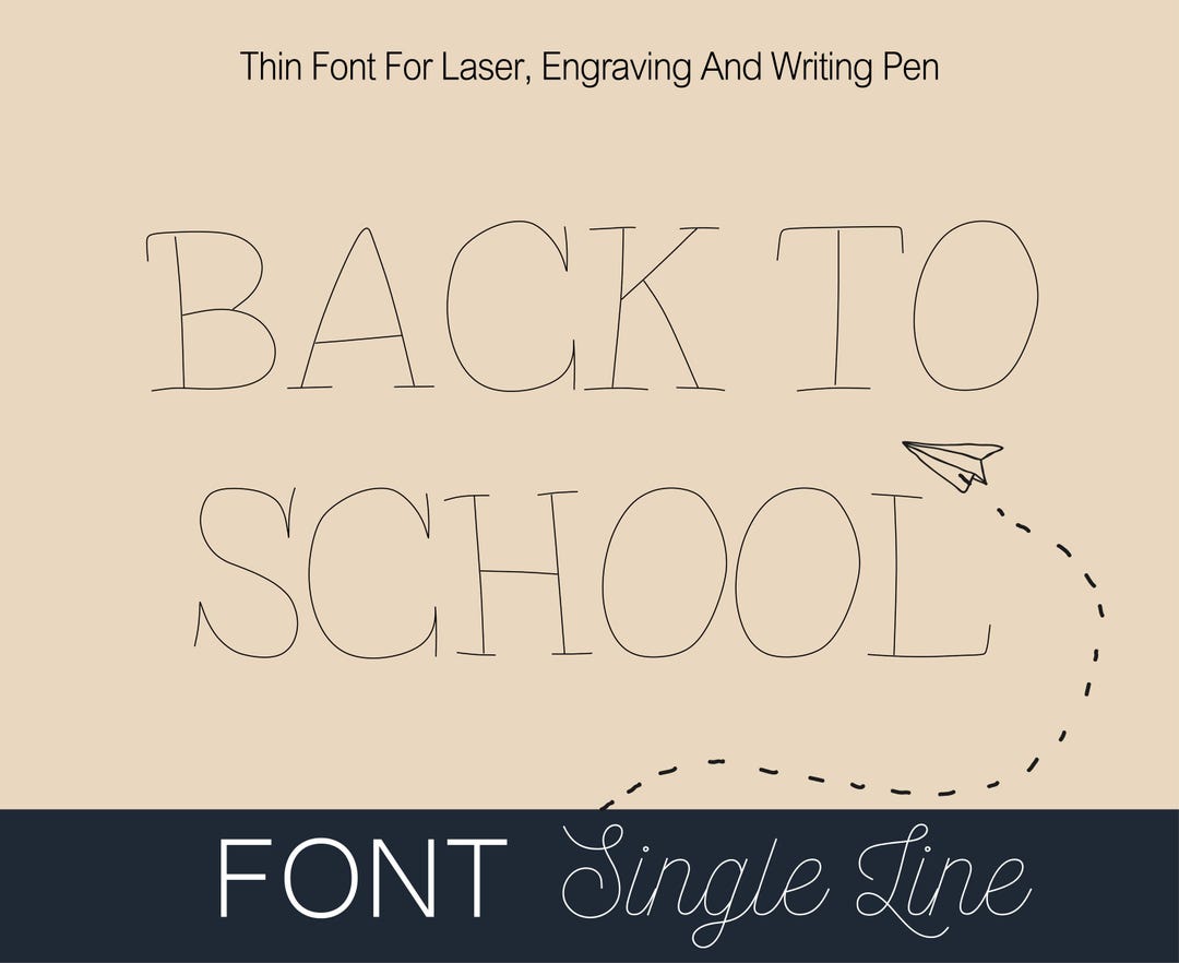 Single Line Font One Line Font Laser Font Engraving Font Single Stroke ...