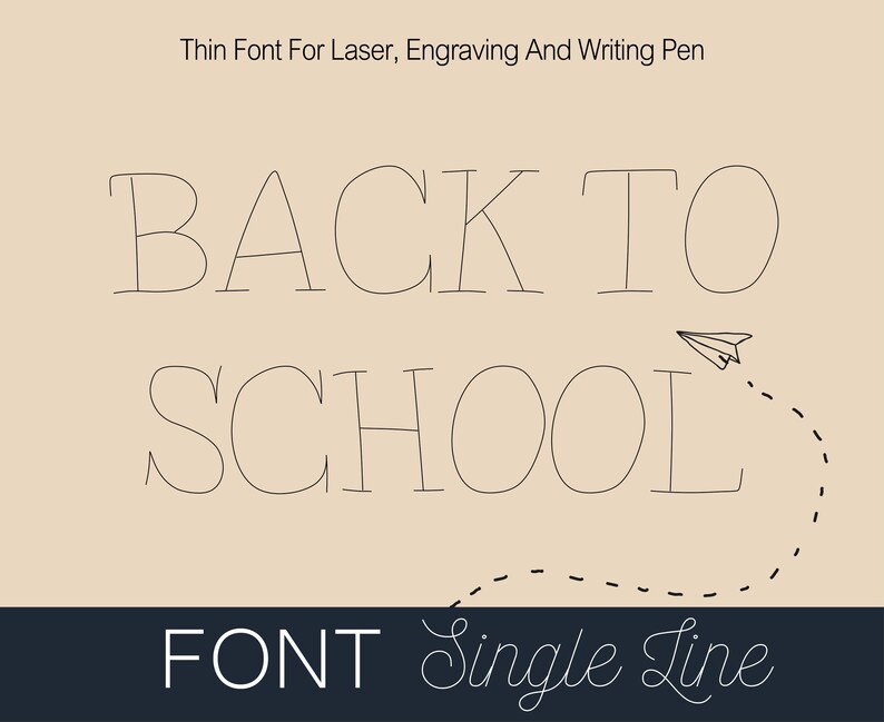 Single Line Font One Line Font Laser Font Engraving Font Single Stroke ...