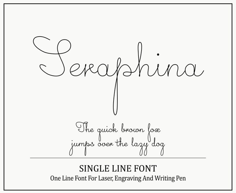 Single Line Font One Line Font Stroke Font Single Line Font for Cricut ...