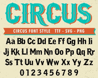 Circus Font Carnival Font Old Circus Font Vintage Circus Font Circus ...