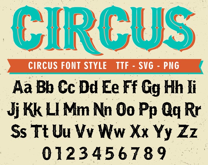 Circus Font Carnival Font Circus Letters Font Circus Font Numbers ...