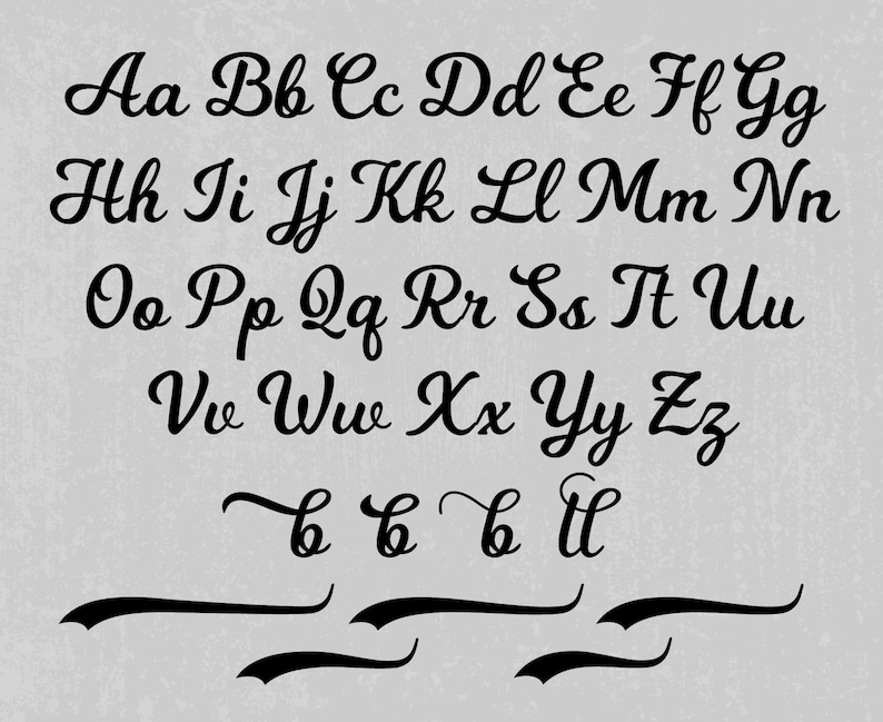 Baseball Font Baseball Script Baseball Font With Tails Baseball Cursive ...