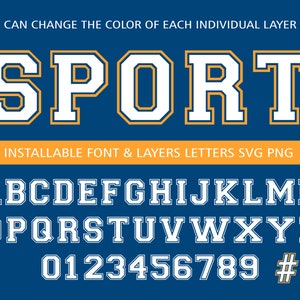 Varsity Font Collage Font Varsity Letters Font Varsity Team Font Sport ...