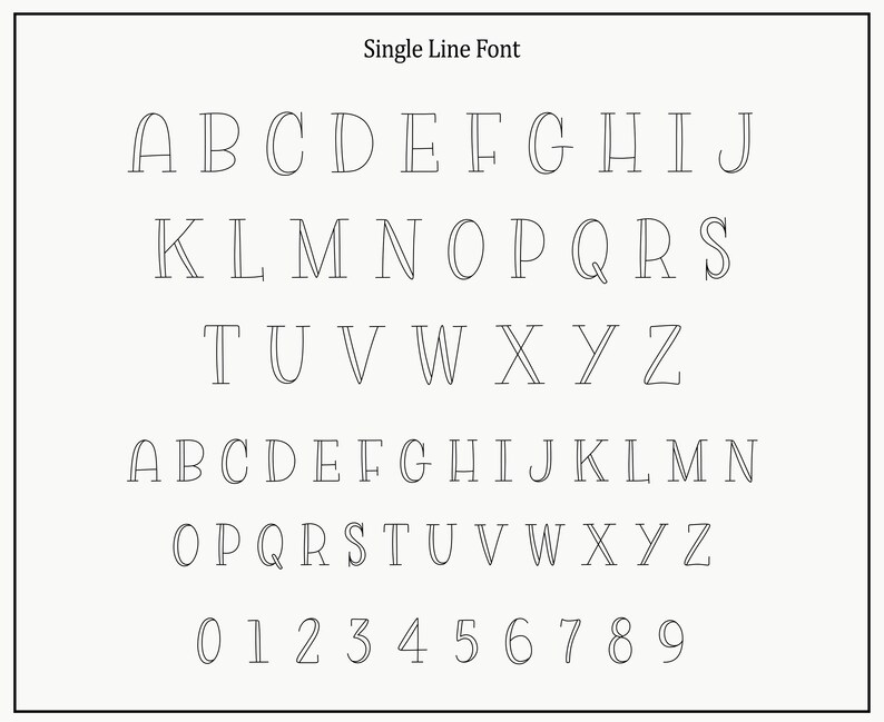 Single Line Font One Line Font Cricut Font Engraving Font Laser Font ...