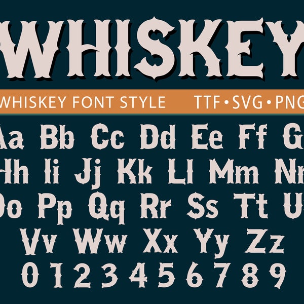 Old Whiskey Font - Etsy