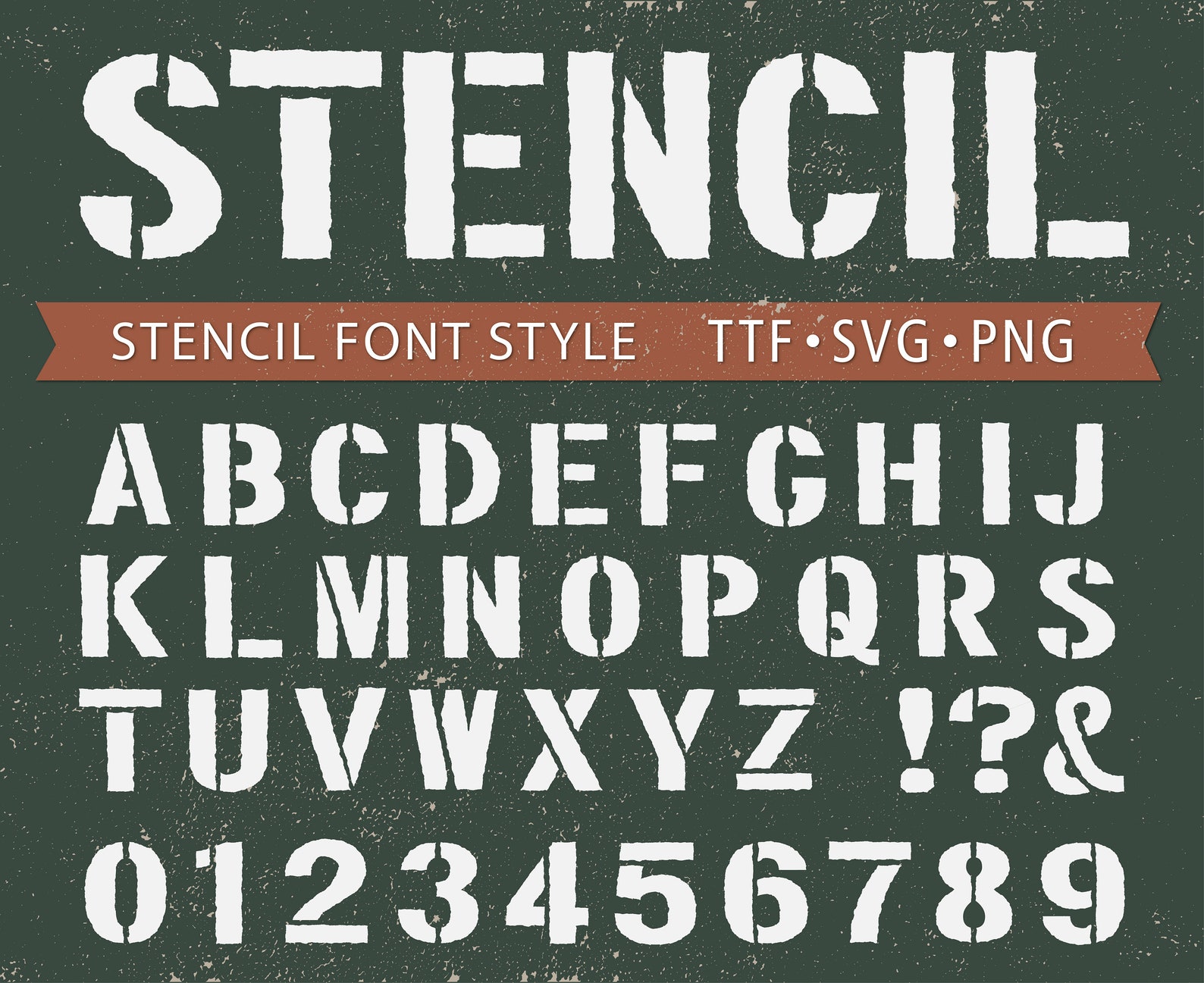 Stencil Font Military Stencil Font Army Font Army Stencil Font Stencil ...