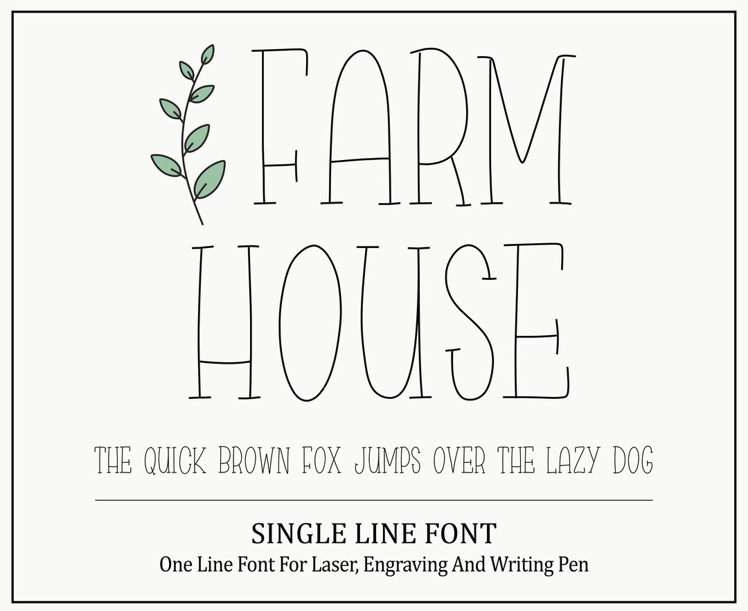 Single Line Font One Line Font Sl Font Laser Font Engraving Font Cricut ...