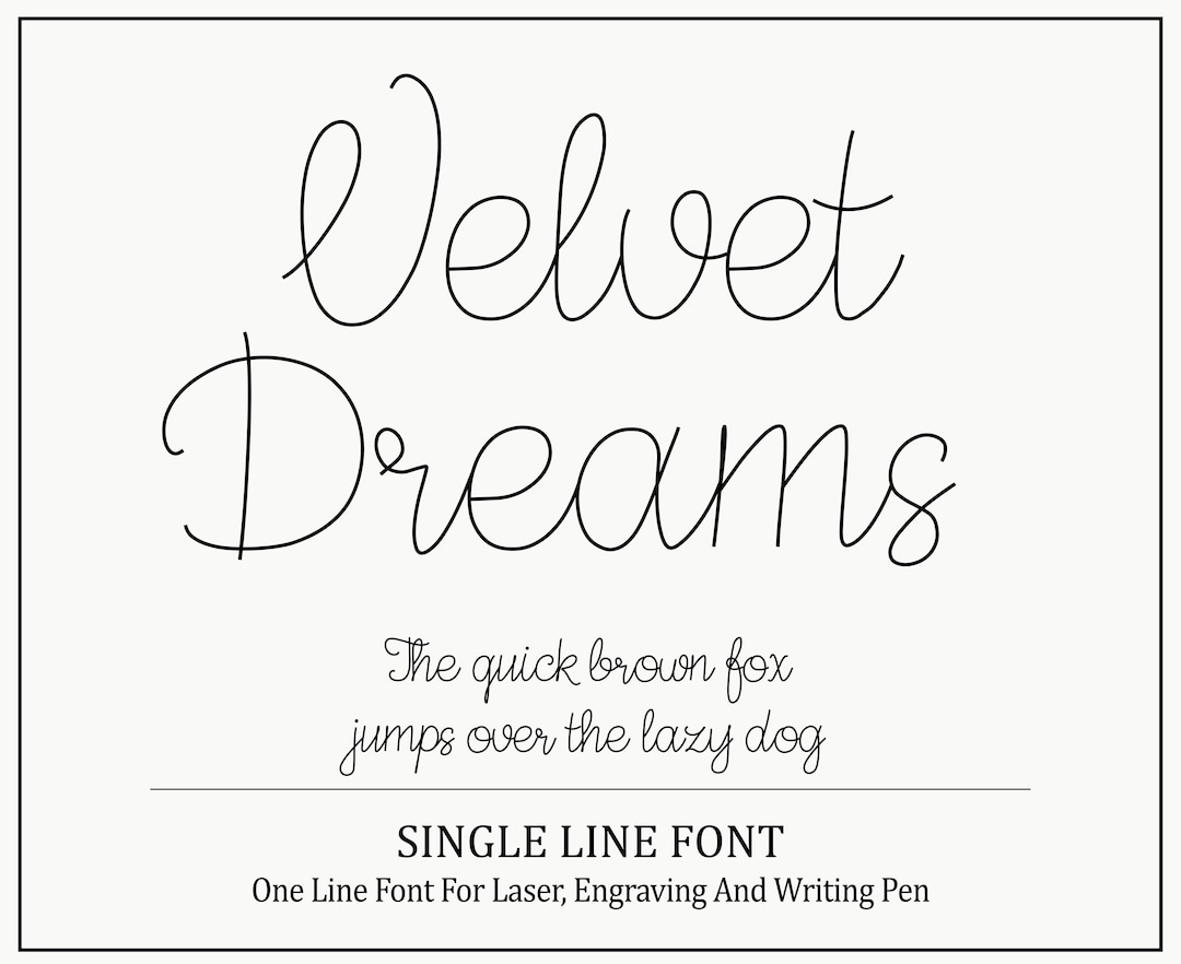 Single Line Font One Line Font Stroke Font Single Line Font for Cricut ...