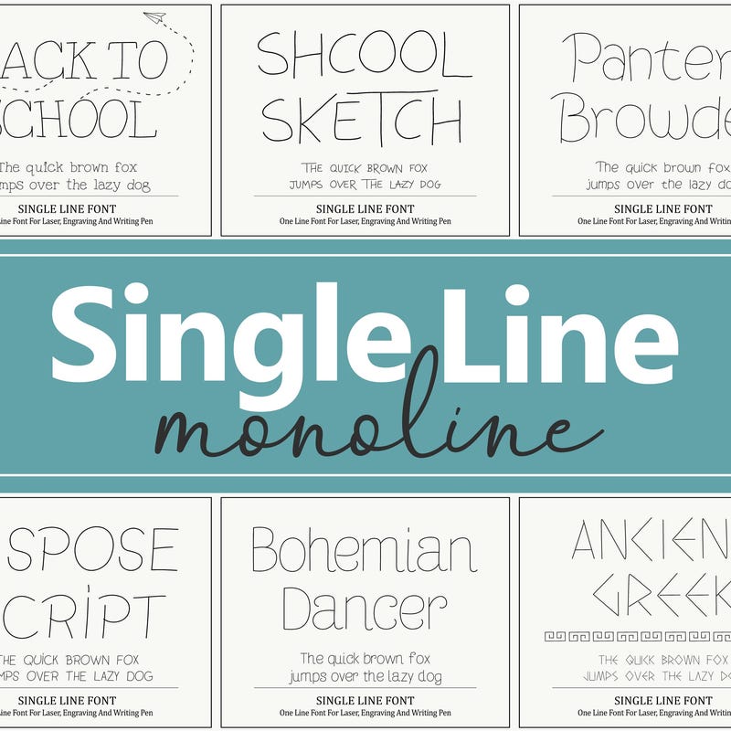 Single Font Letters - Etsy UK