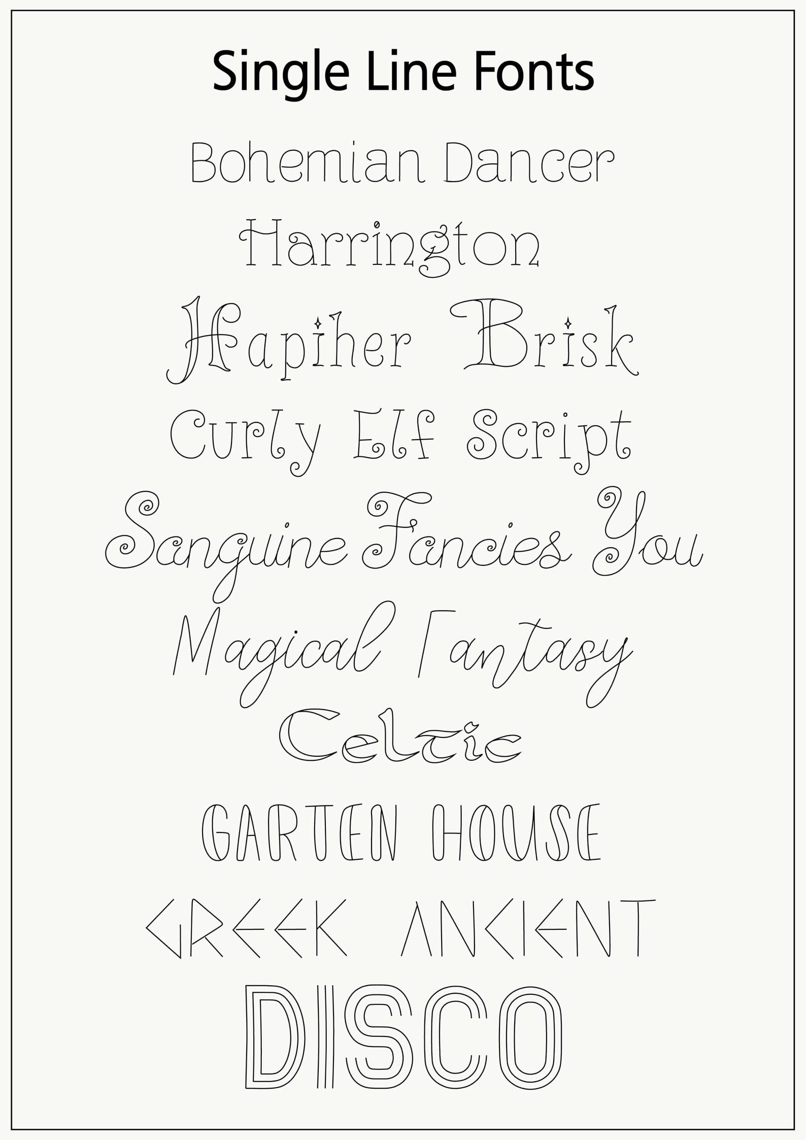 Single Line Font Laser Font One Line Font Engraving Font Cricut Font ...