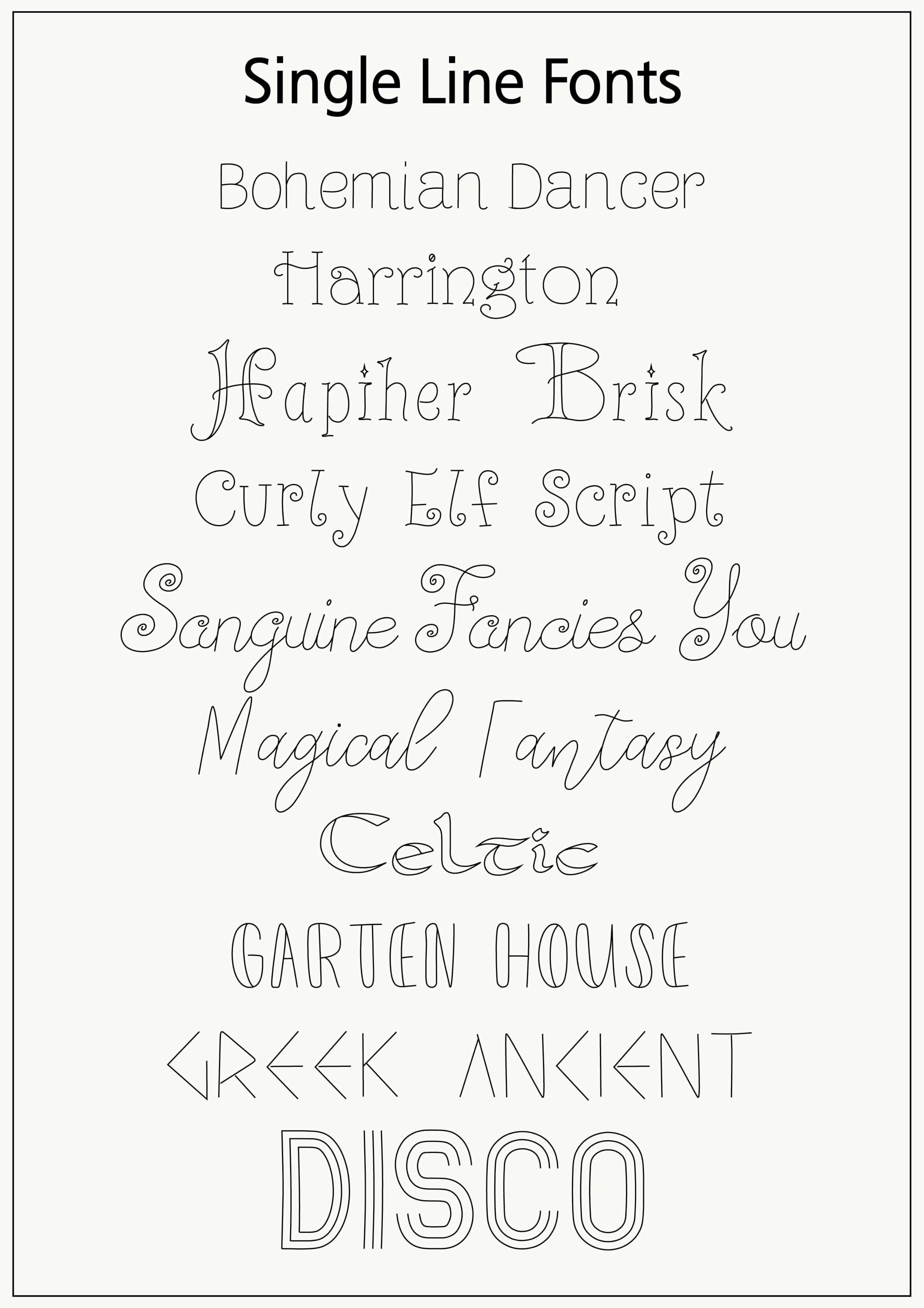 Single Line Font Laser Font One Line Font Engraving Font Cricut Font ...