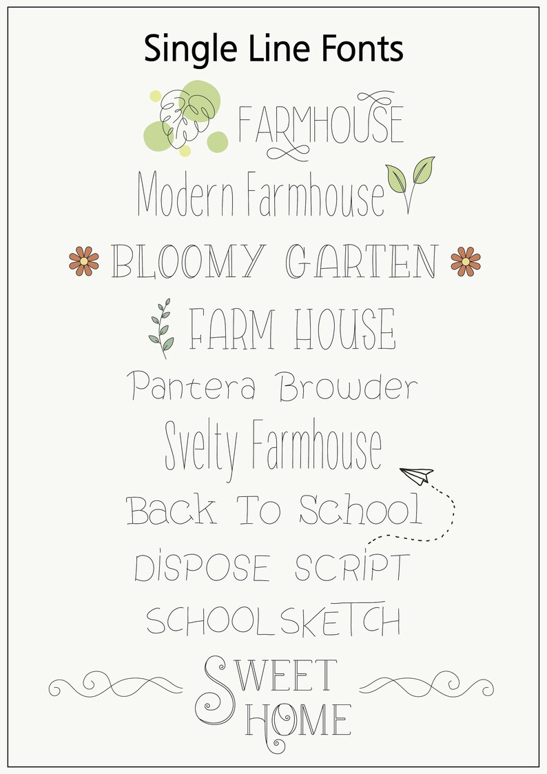 Single Line Font One Line Font SL Font for Cricut Laser Engraving Font ...