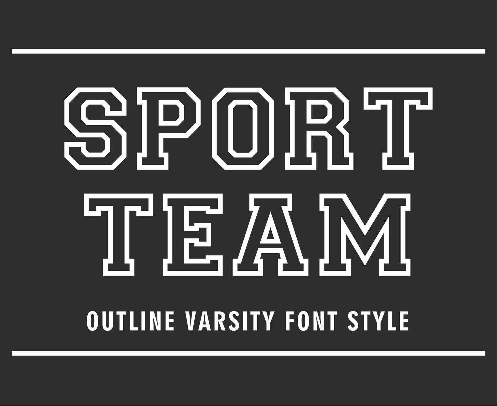 Outline Font Varsity Font College Font School Font Sport Font Sport ...