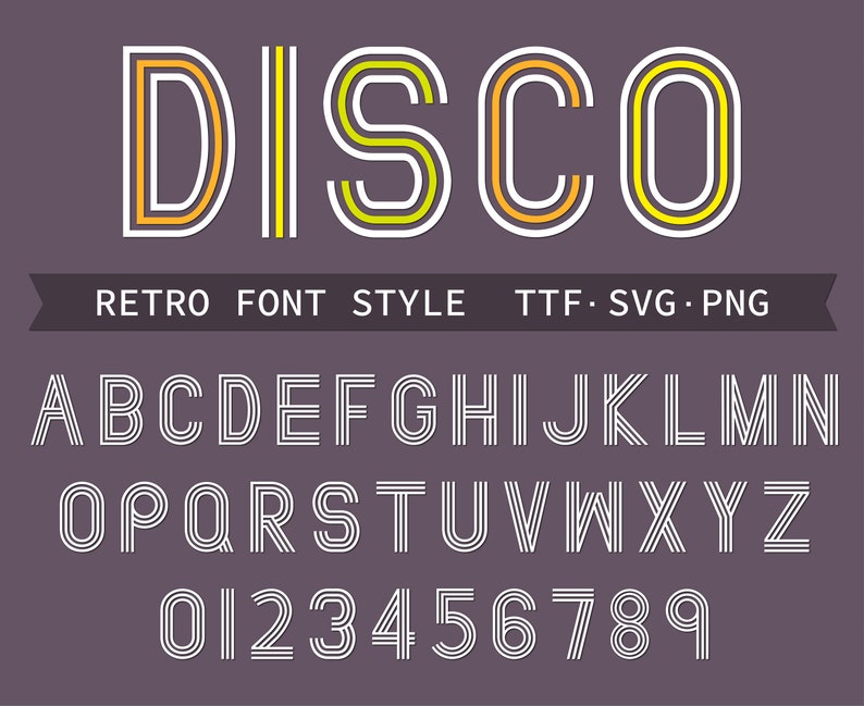 Disco Font Retro Disco Font Funky Disco Font 70s Disco Font 80s Disco ...