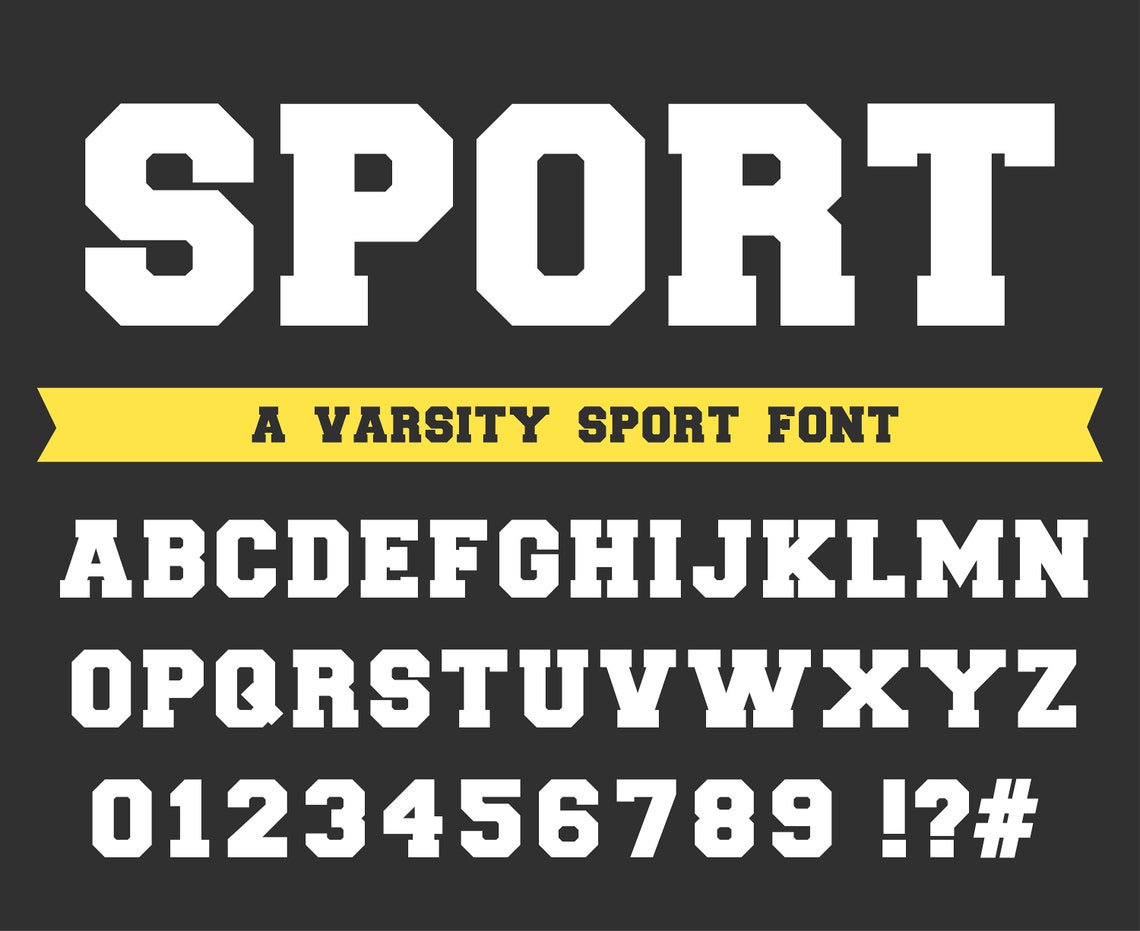 Varsity Font College Font School Font Varsity Letters Font Sport Font ...