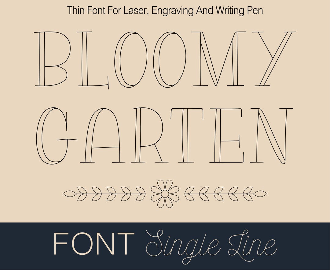 Single Line Font One Line Font Laser Font Engraving Font Single Stroke Font Stick Font Single