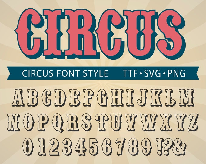 Circus Font Carnival Font Circus Letters Font Circus Font Numbers ...
